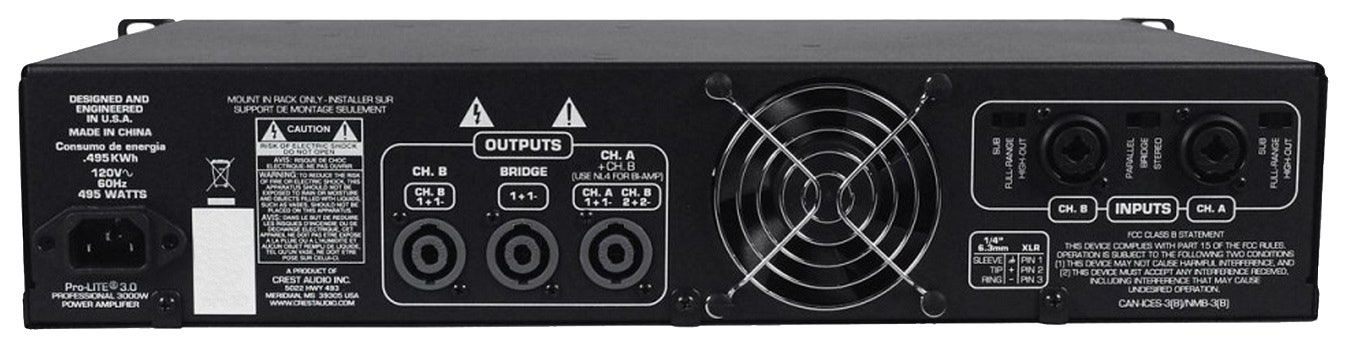 CREST PRO-LITE-3.0 POWER AMP